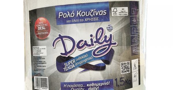DAILY ΧΑΡΤΙ ΚΟΥΖΙΝΑΣ ΛΕΥΚΟ 1,5KG