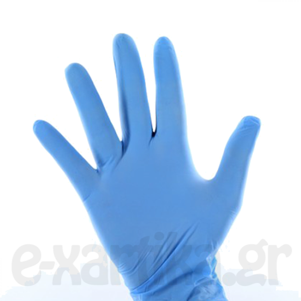 ΓΑΝΤΙΑ ΝΙΤΡΙΛΙΟΥ ΧΩΡΙΣ ΠΟΥΔΡΑ ΜΠΛΕ XLARGE 100ΤΕΜ